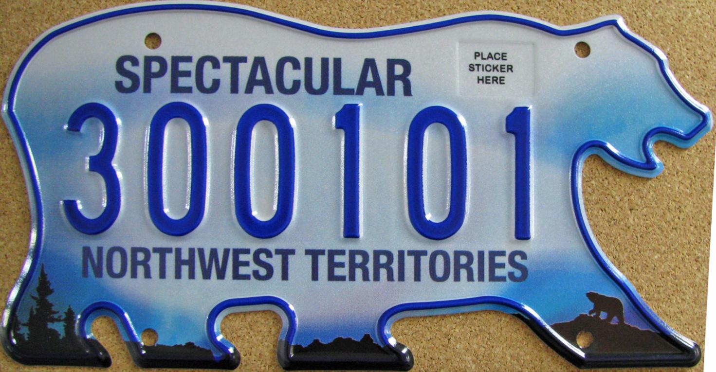 Northwest territory license plate store